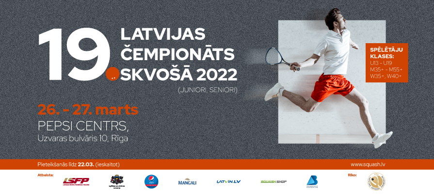 Šonedēļ tiks noskaidroti Latvijas čempioni skvošā junioriem un ...